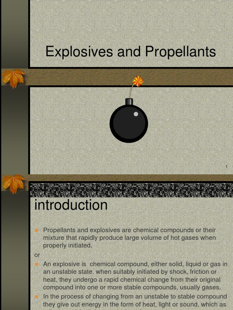 Explosives & Propellants1 | PDF | Rocket Propellant | Liquid Propellant ...