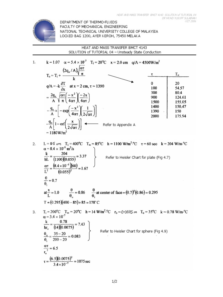 Tutorial 4 Solution Pdf Science And Mathematics