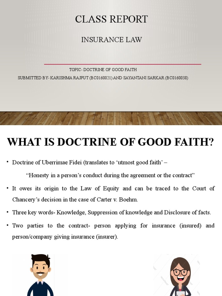 Doctrine of Good Faith in Insurance Law | PDF | Legal Concepts | Social ...