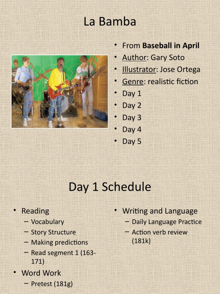 Grade 5 La Bamba | PDF | Verb | Reading Comprehension