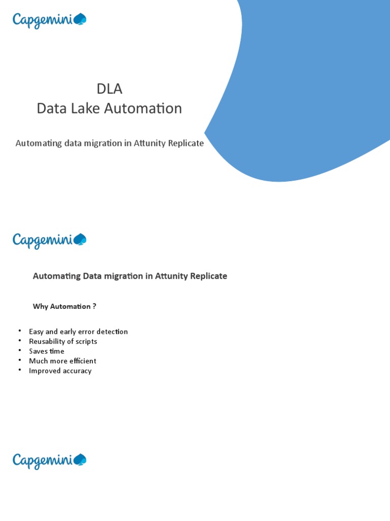 DLA Data Lake Automation: Automating Data Migration in Attunity Replicate | PDF | Automation ...
