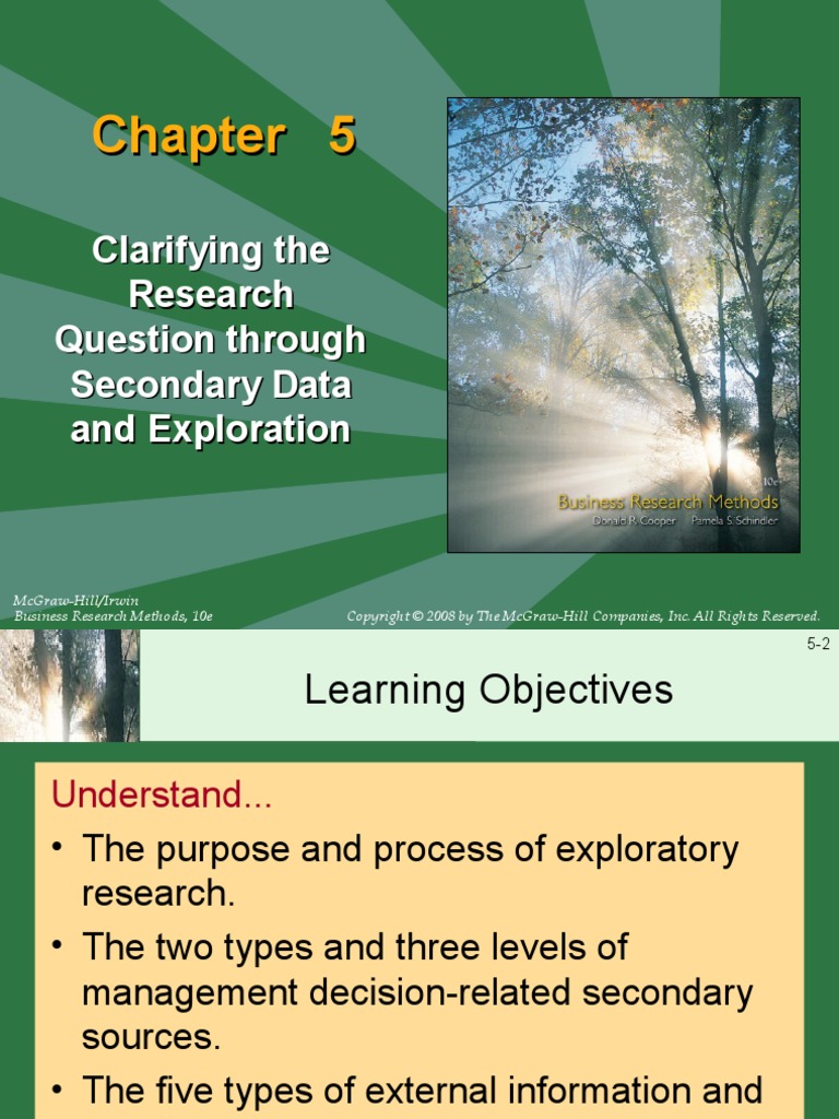 Chapter 5, Clarify The Research Question | PDF | Data Mining ...