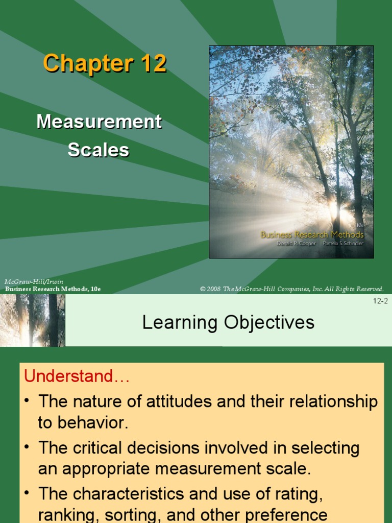 Chapter 10, Measurement Scales | PDF | Attitude (Psychology ...