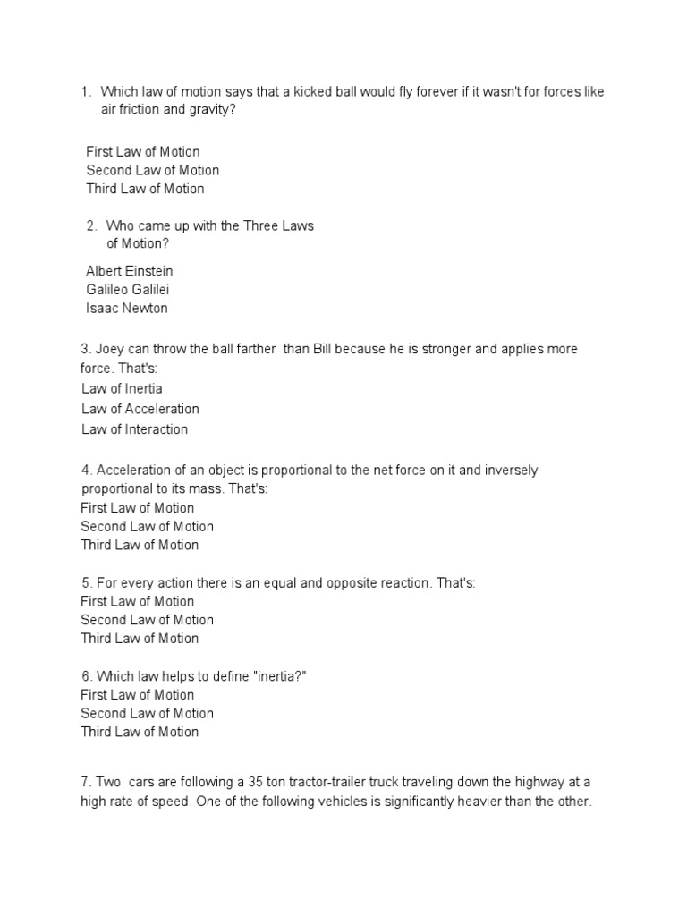 Grade 8 - Activity 1 | PDF | Newton's Laws Of Motion | Inertia