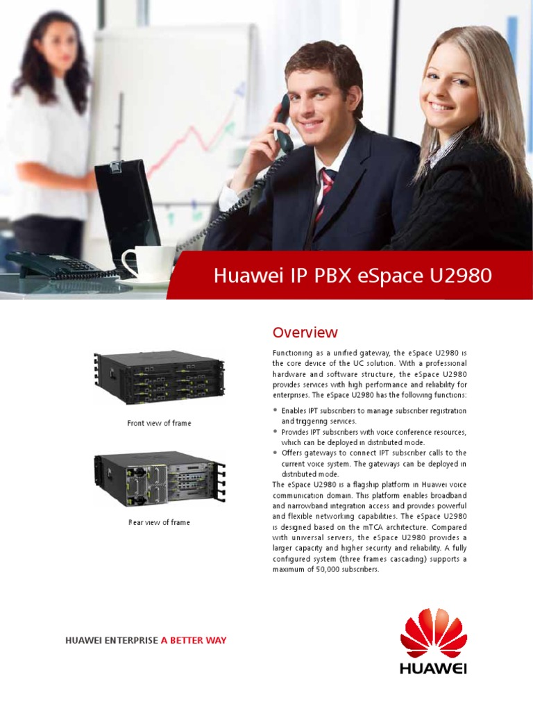 Huawei Ip PBX Espace U2980 | PDF | Session Initiation Protocol | Computer Network