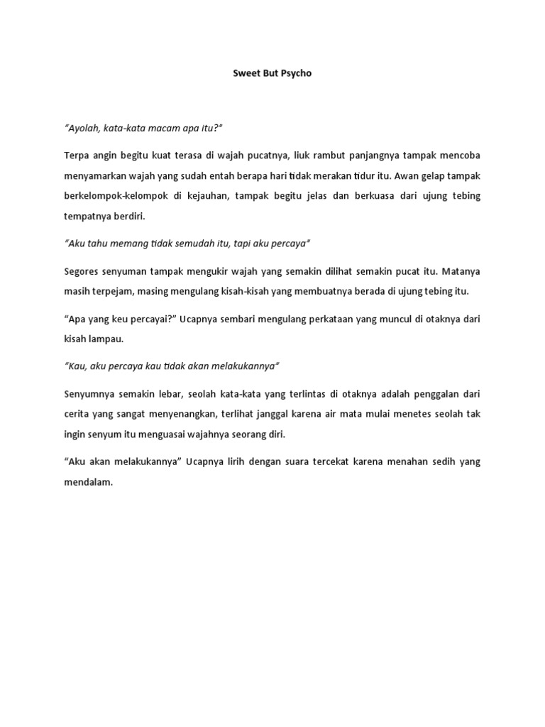Sweet But Psycho | PDF