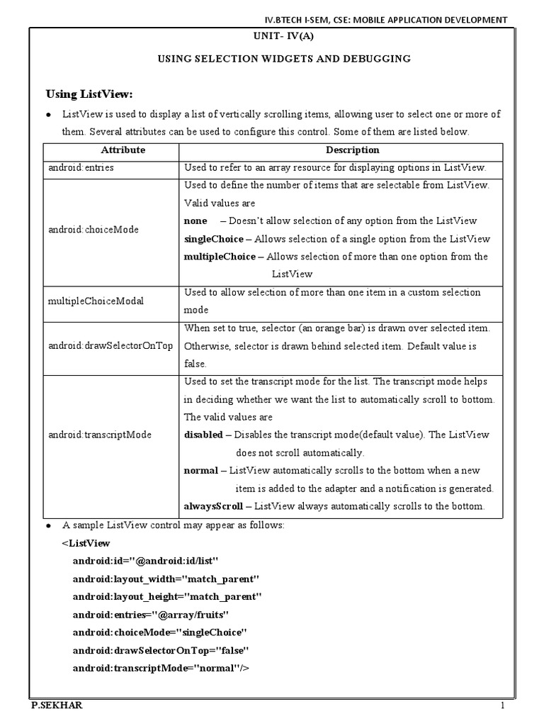 Mad Unit 4 (A) | PDF | Android (Operating System) | Method (Computer ...