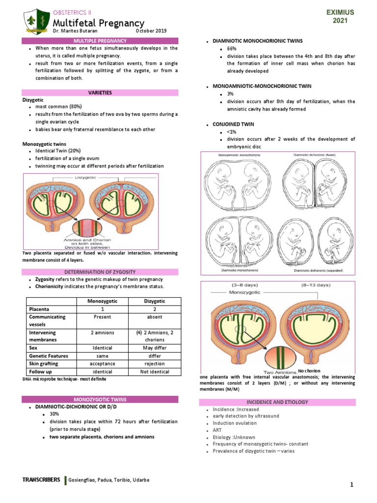 Ob Multifetal Preganancy | PDF | Twin | Multiple Births