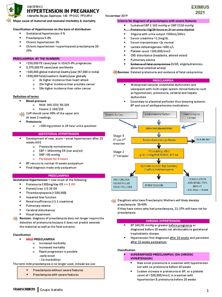 OB Hypertension in Pregnancy | PDF | Hypertension | Human Diseases And ...