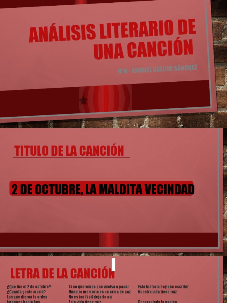 Análisis Literario de Una Canción | PDF | México | Musica Popular