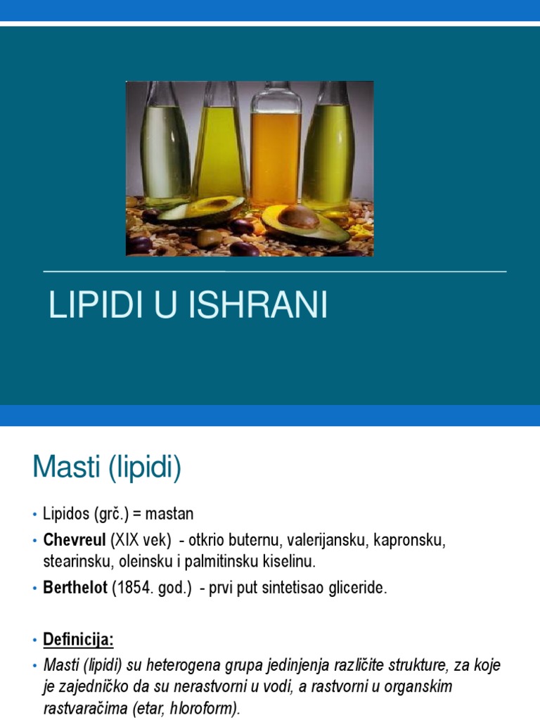 Uloga Masti U Ishrani | PDF