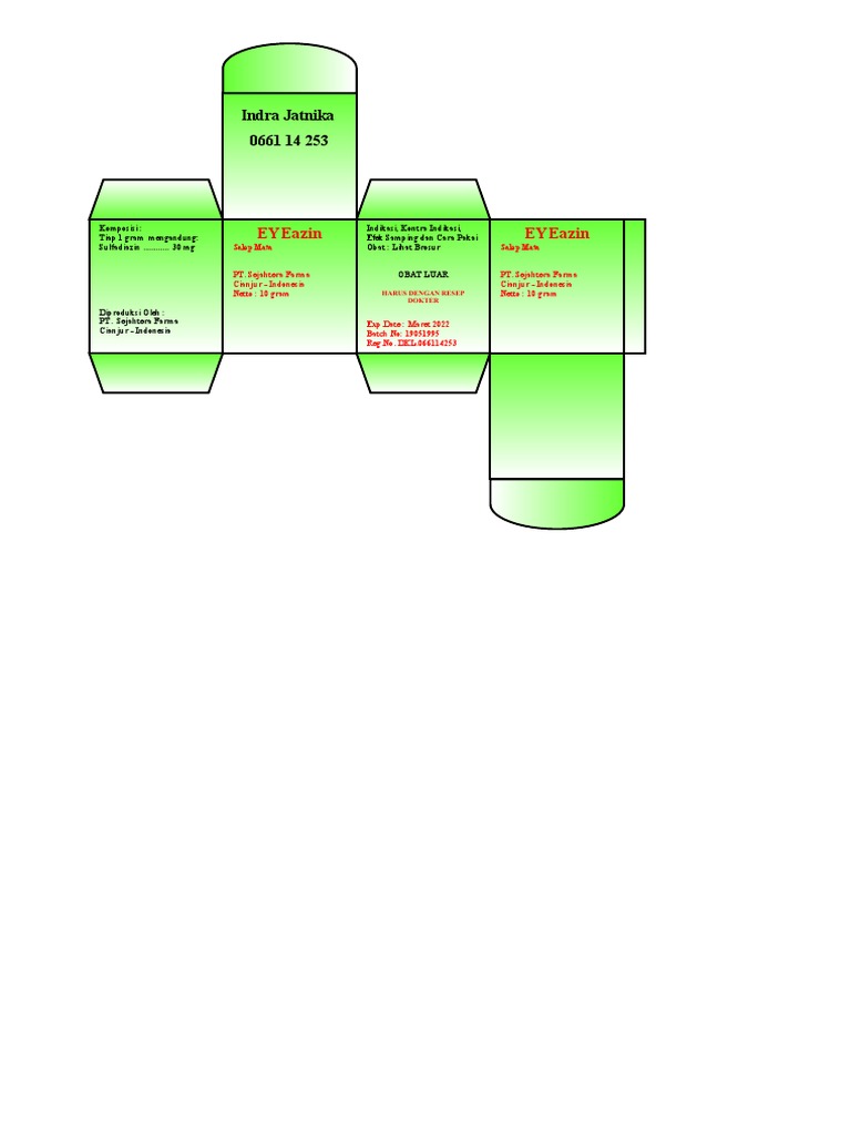 Kemasan Salep Sulfadiazin | PDF