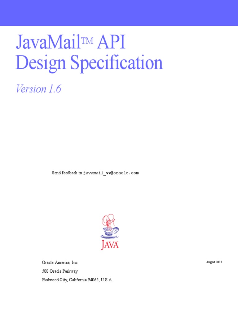 Javamail 1 6 Pdf Application Programming Interface Class Computer Programming