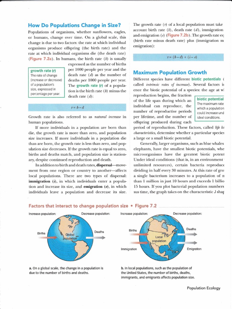 Do Populations Change In: Size? | PDF | Population | Reproduction