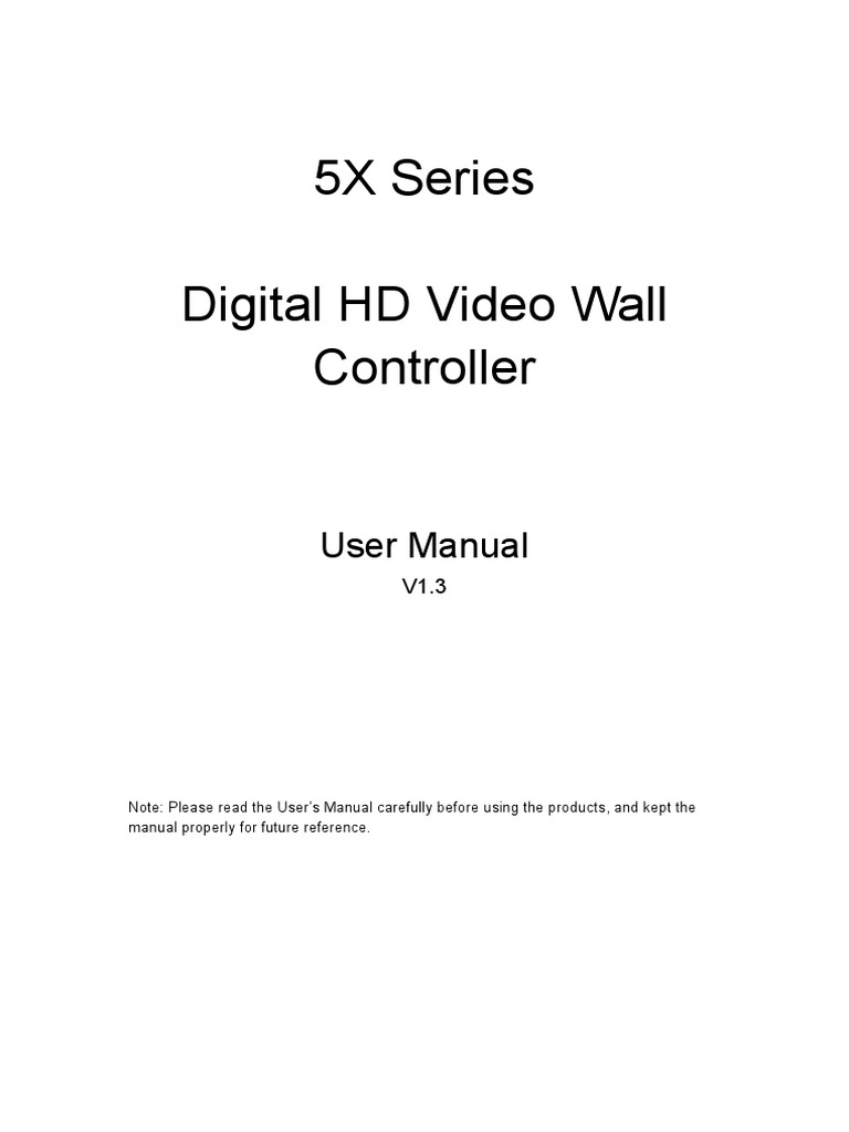 Video Wall Controller User Manual-V1.3 | PDF | Display Resolution ...