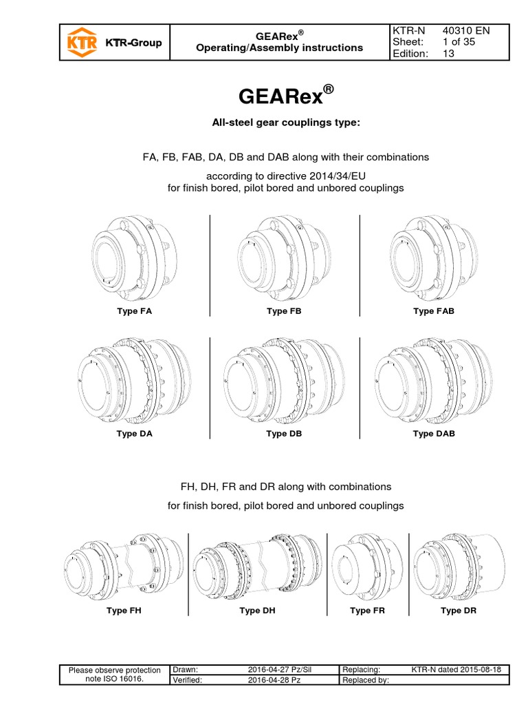 Gearex: Gearex Operating/Assembly Instructions | PDF | Hazards ...
