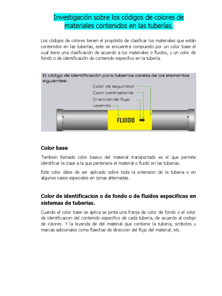 Los Códigos de Colores en Las Tuberías | PDF