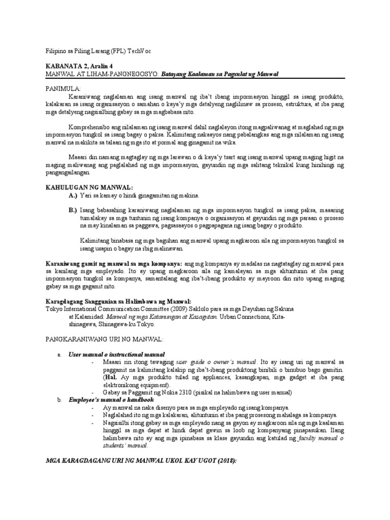 KABANATA 2 (Aralin 4) - Filipino Sa Piling Larang | PDF