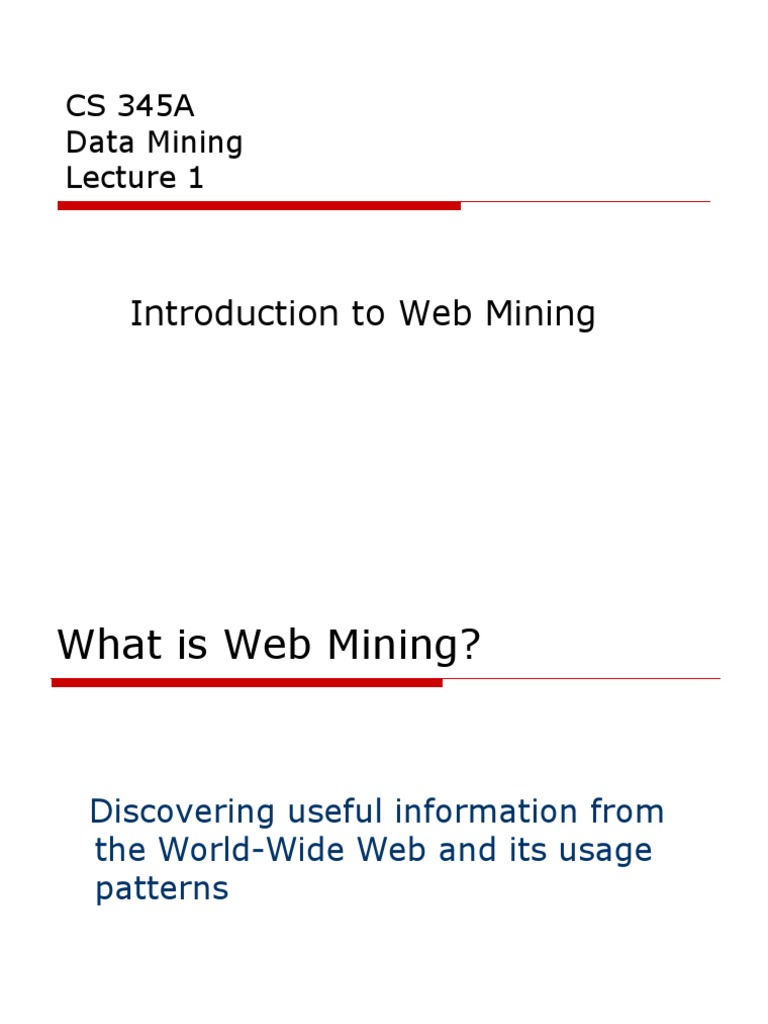 Web Mining Overview | PDF | World Wide Web | Internet & Web