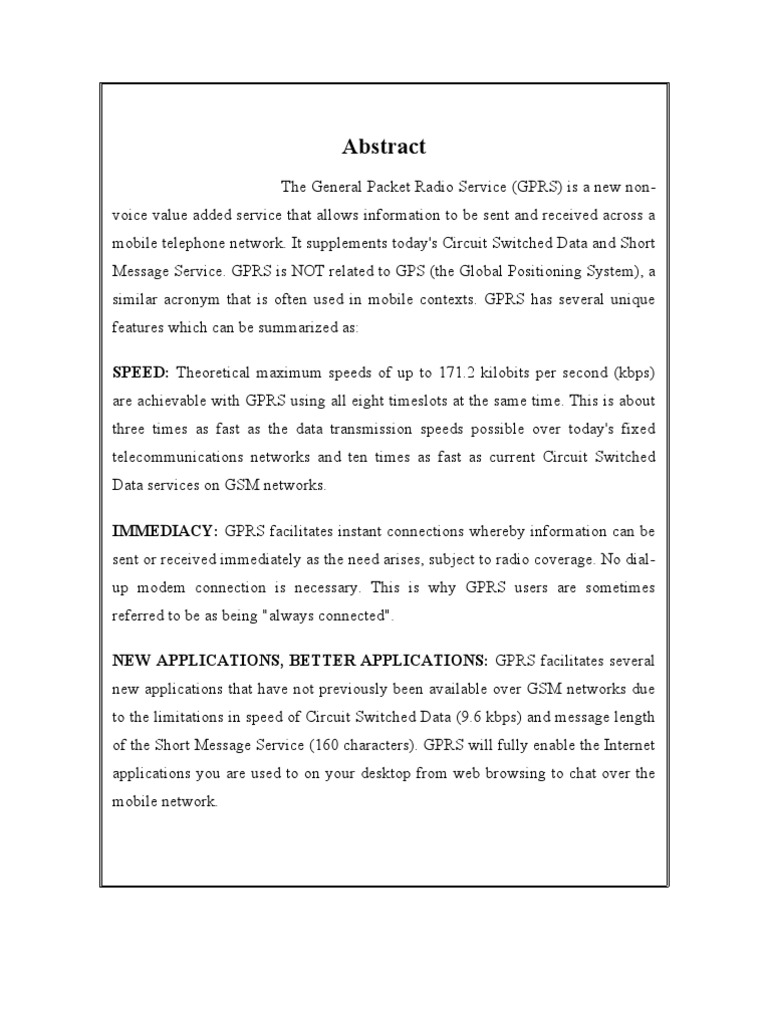 SPEED Theoretical Maximum Speeds Of Up To 171 2 Kilobits Per Second