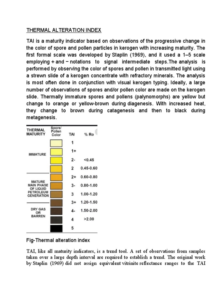 Thermal Alteration Index | PDF | Petroleum | Cracking (Chemistry)