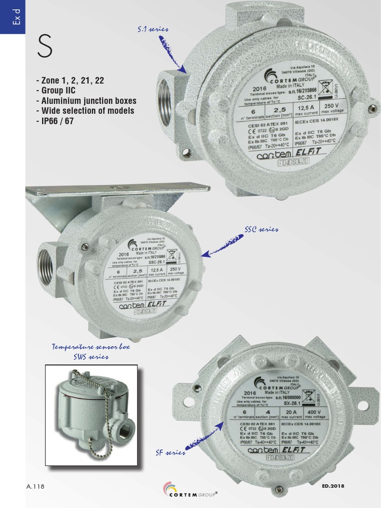 Cortem Group S Series Junction Boxes: Technical Specifications and ...