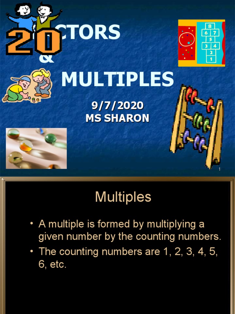 Factors and Multiples Explained for Kids | PDF | Numbers | Discrete ...