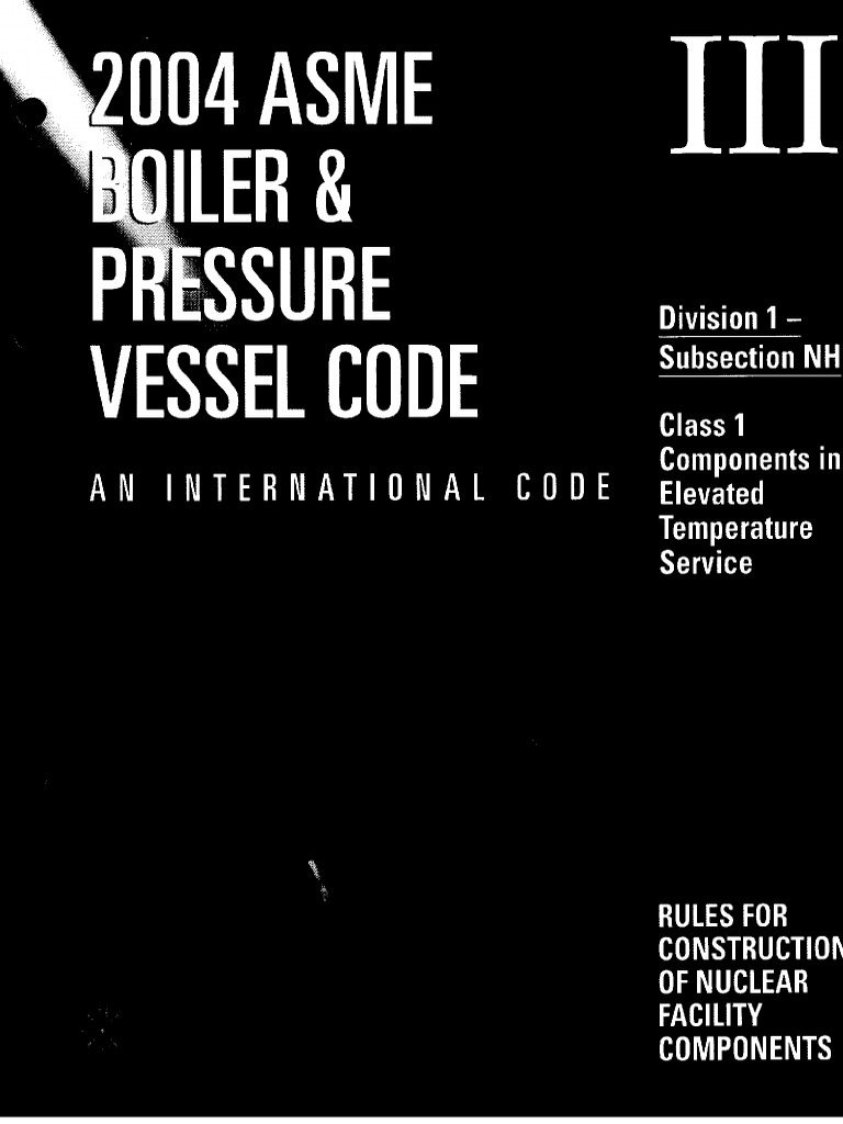 Asme Iii NH 2004 PDF | PDF | Patent Infringement | Boiler