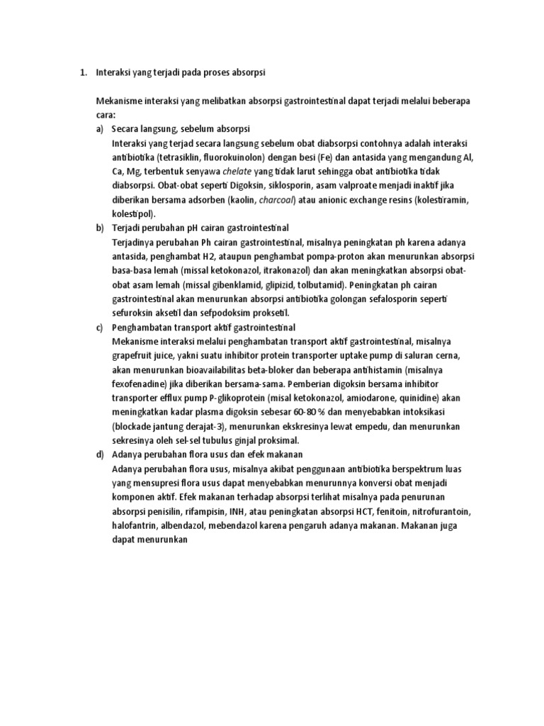 Interaksi Yang Terjadi Pada Proses Absorpsi | PDF | Pengembangan Diri
