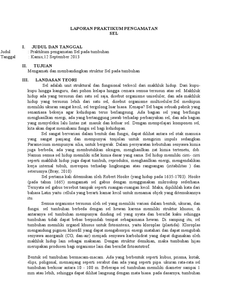 Laporan Praktikum Pengamatan | PDF