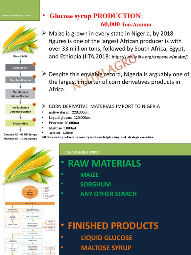 Nutri Agro Presentation On Starch & Syrup | PDF | Starch | Maize
