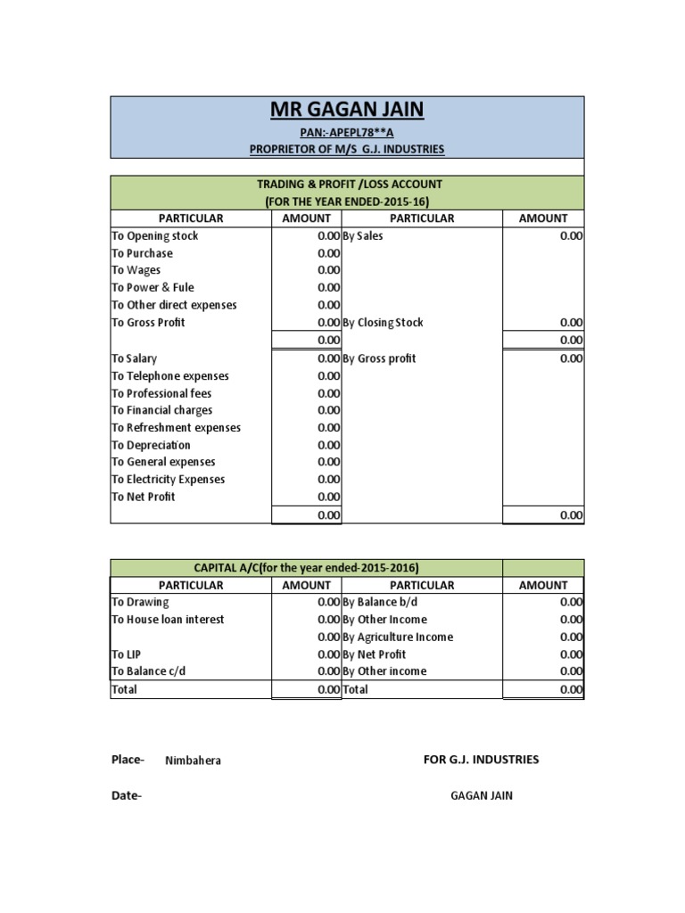 Balance Sheet Format | PDF | Expense | Loans