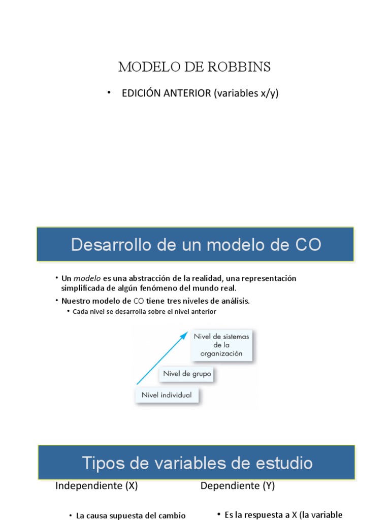 Modelo de Robbins | PDF | Comportamiento | Gestión de recursos humanos
