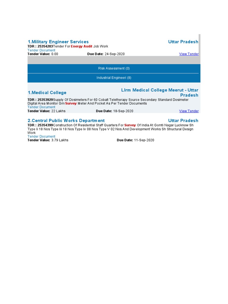 1.military Engineer Services Uttar Pradesh: Job Work | PDF