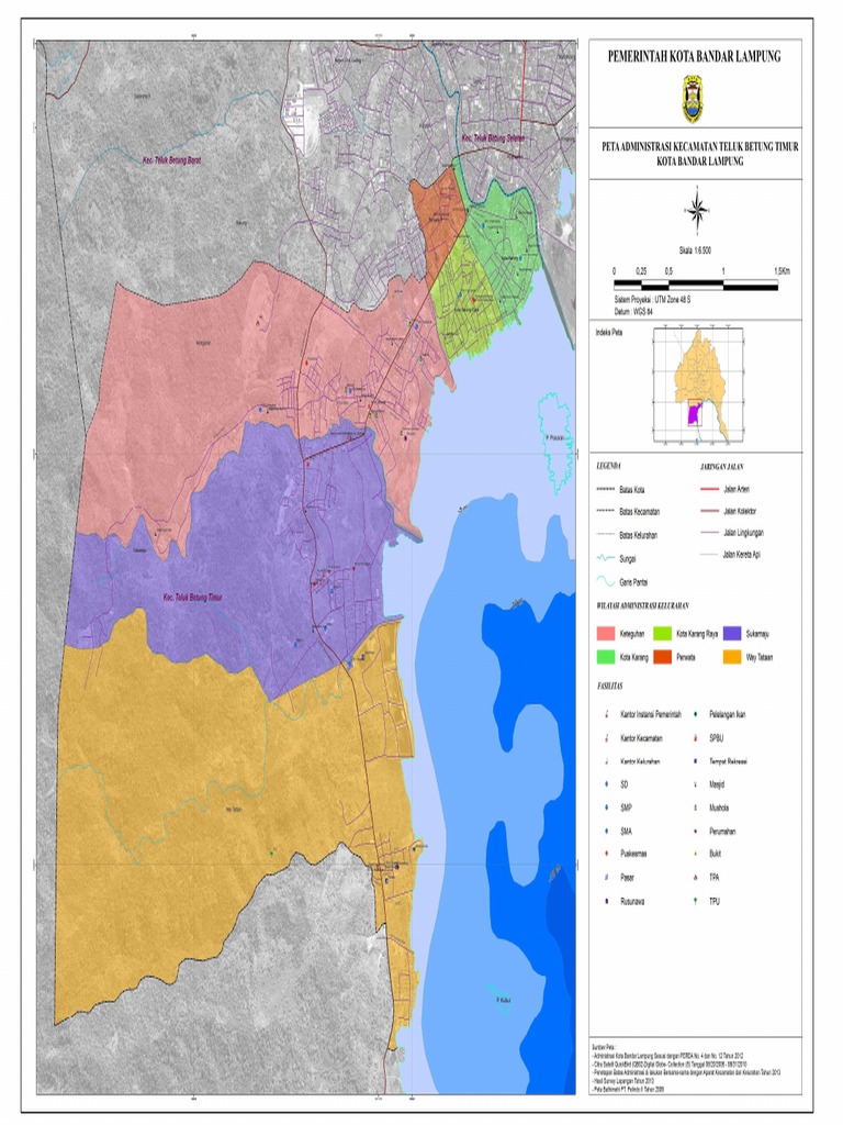 17 Peta Administrasi - Kec - Teluk Betung Timur - A0 | PDF