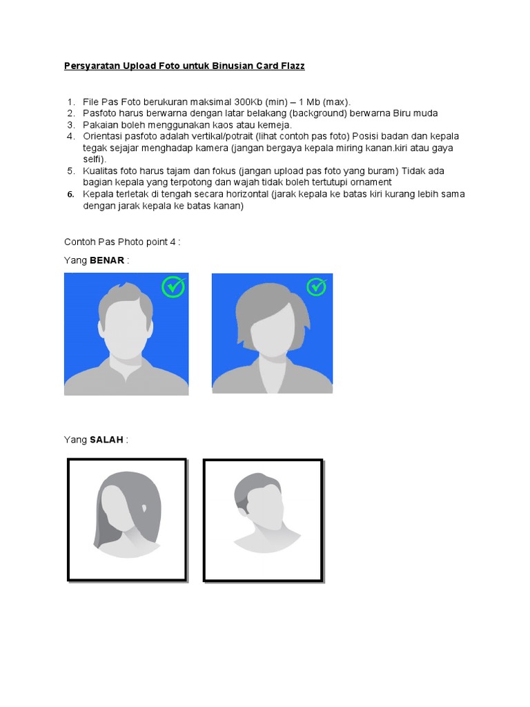Persyaratan Upload Foto Untuk Binusian Card Flazz | PDF