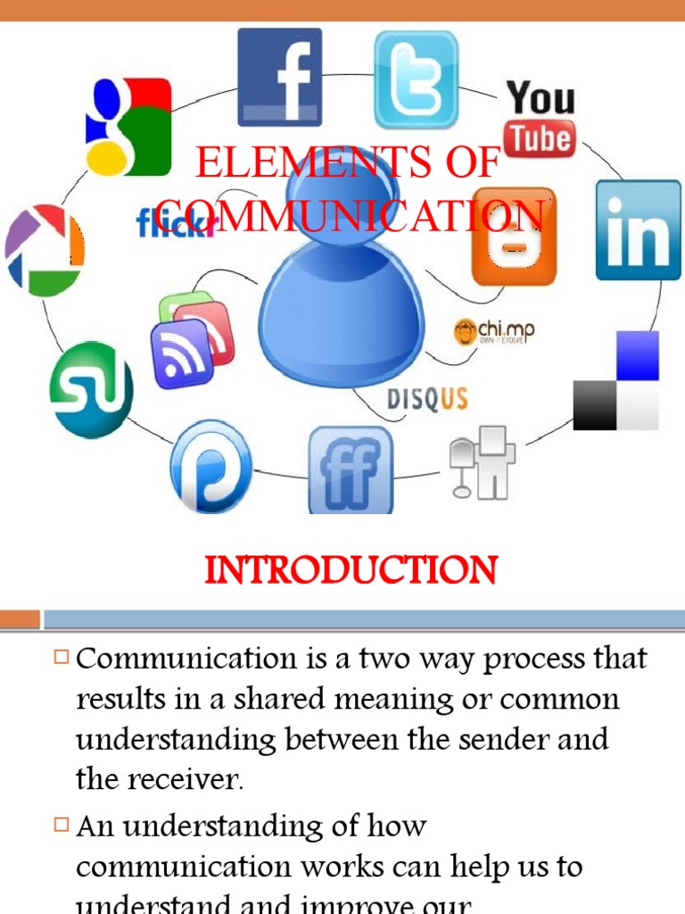 Elements of Communication | PDF | Nonverbal Communication | Communication