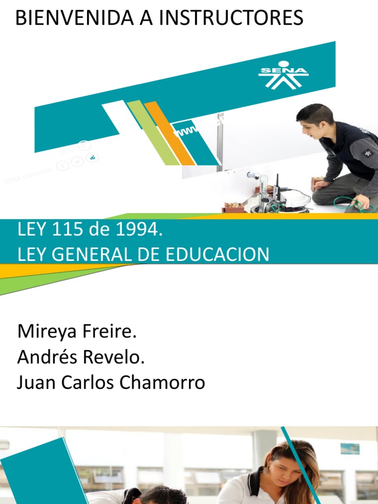 Ley General de Educación de Colombia: Resumen de los principales aspectos de la Ley 115 de 1994 ...