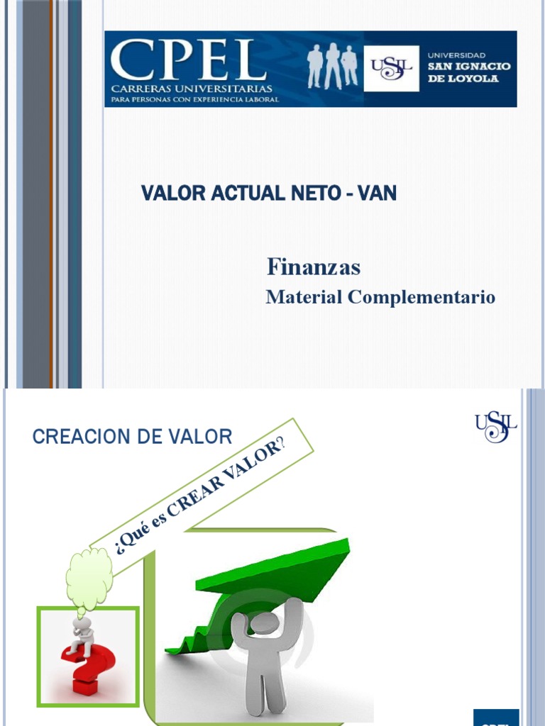 S3T43-Valor Actual Neto - VAN | PDF | Valor presente neto | Economía ...