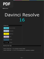 Comprehensive Davinci Resolve Shortcuts | PDF | Software | Computing