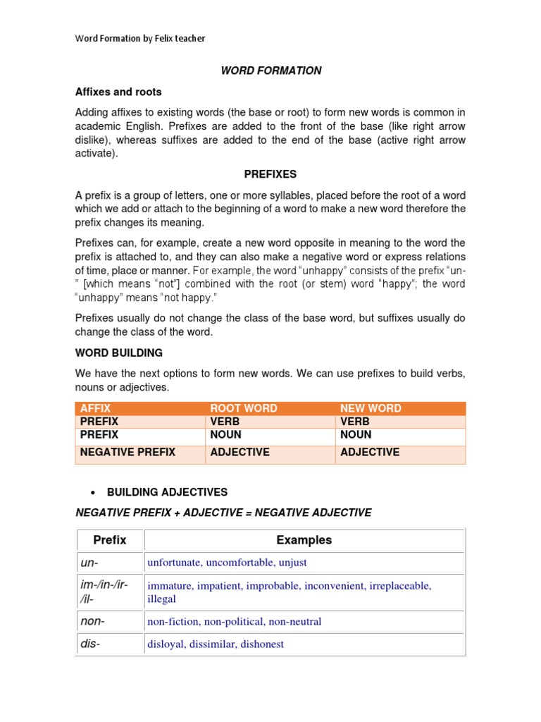 Affixes and Roots: Word Formation | PDF | Adjective | Lexical Semantics