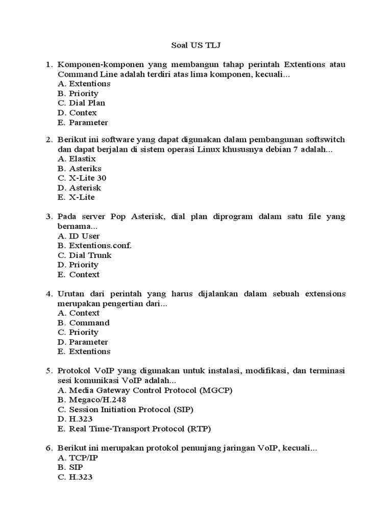 Soal US TLJ | PDF