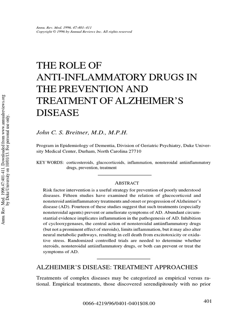 10 1146@annurev Med 47 1 401 | PDF | Nonsteroidal Anti Inflammatory ...