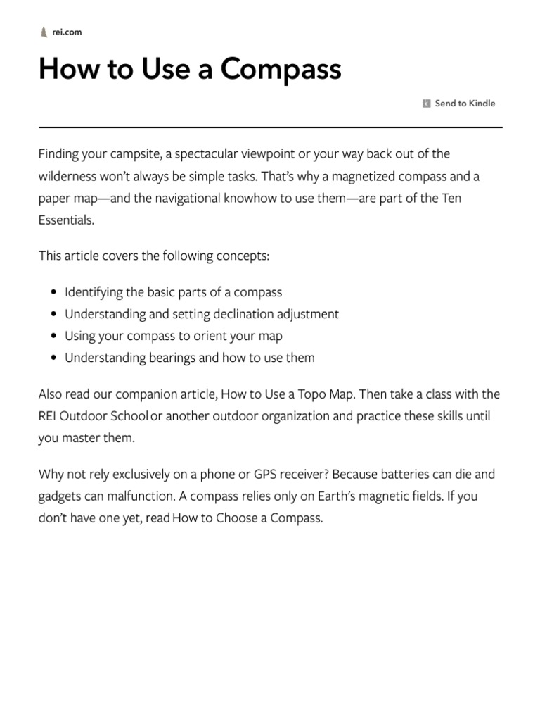 How To Use A Compass | PDF | Compass | Navigation