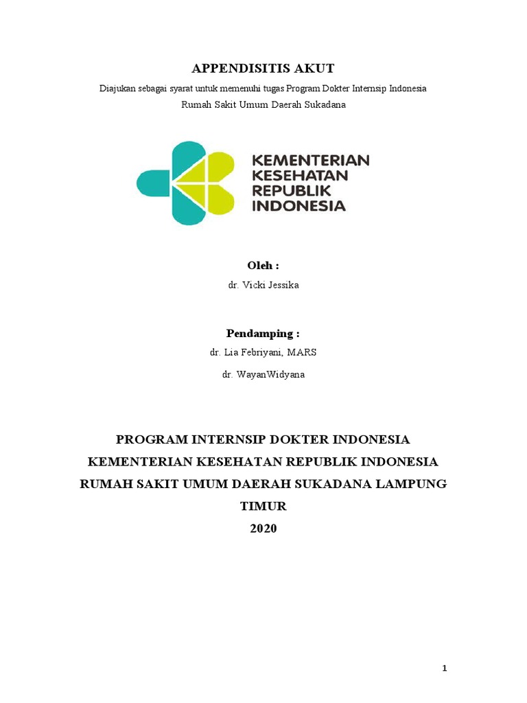 Referat Appendisitis Akut | PDF