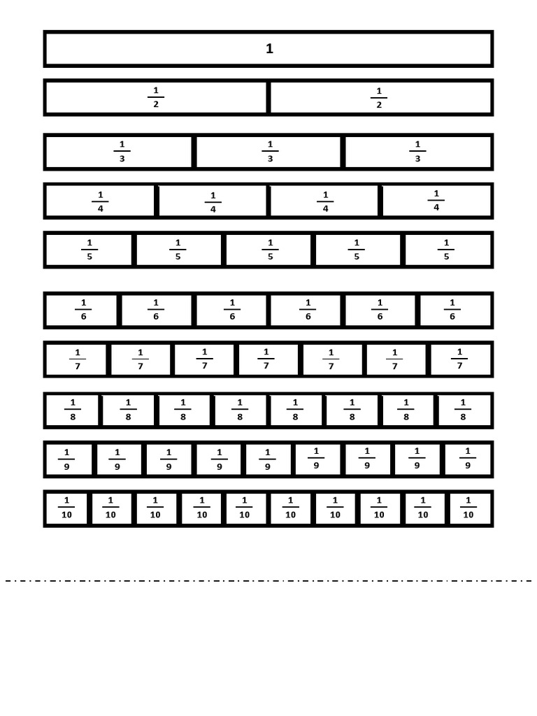 Regletas Fracciones Blanco y Negro SinTizas | PDF