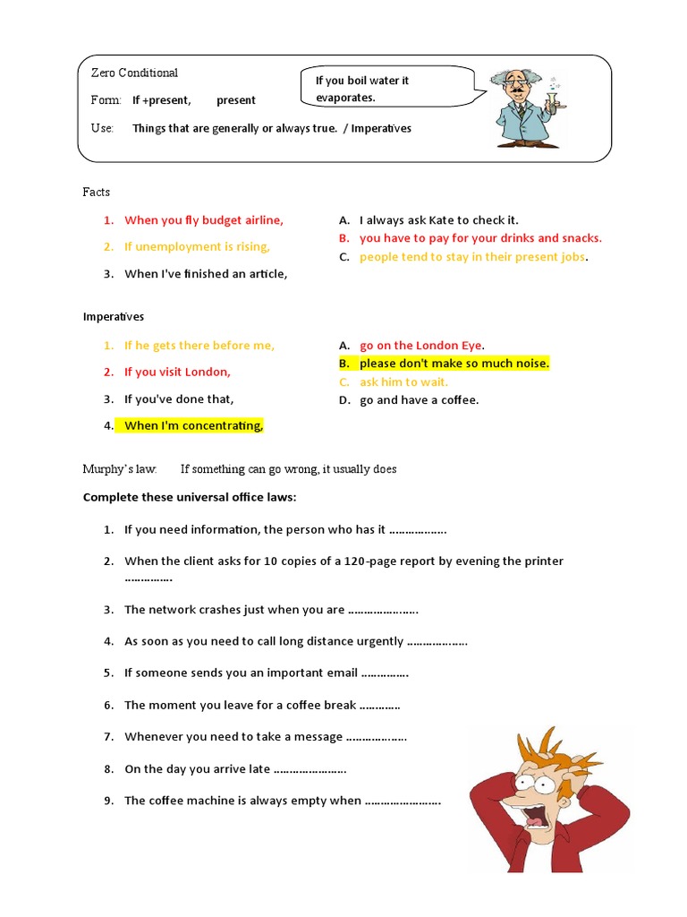 Zero-Conditional Worksheet | PDF