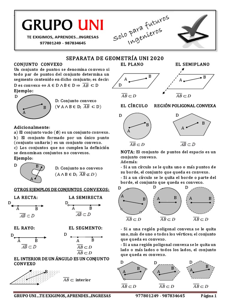 Geometria 1 B | PDF | Conjunto convexo | Triángulo