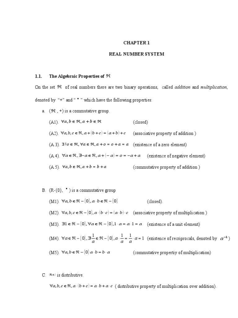 Real For Rsbi Pdf Real Analysis Algebra