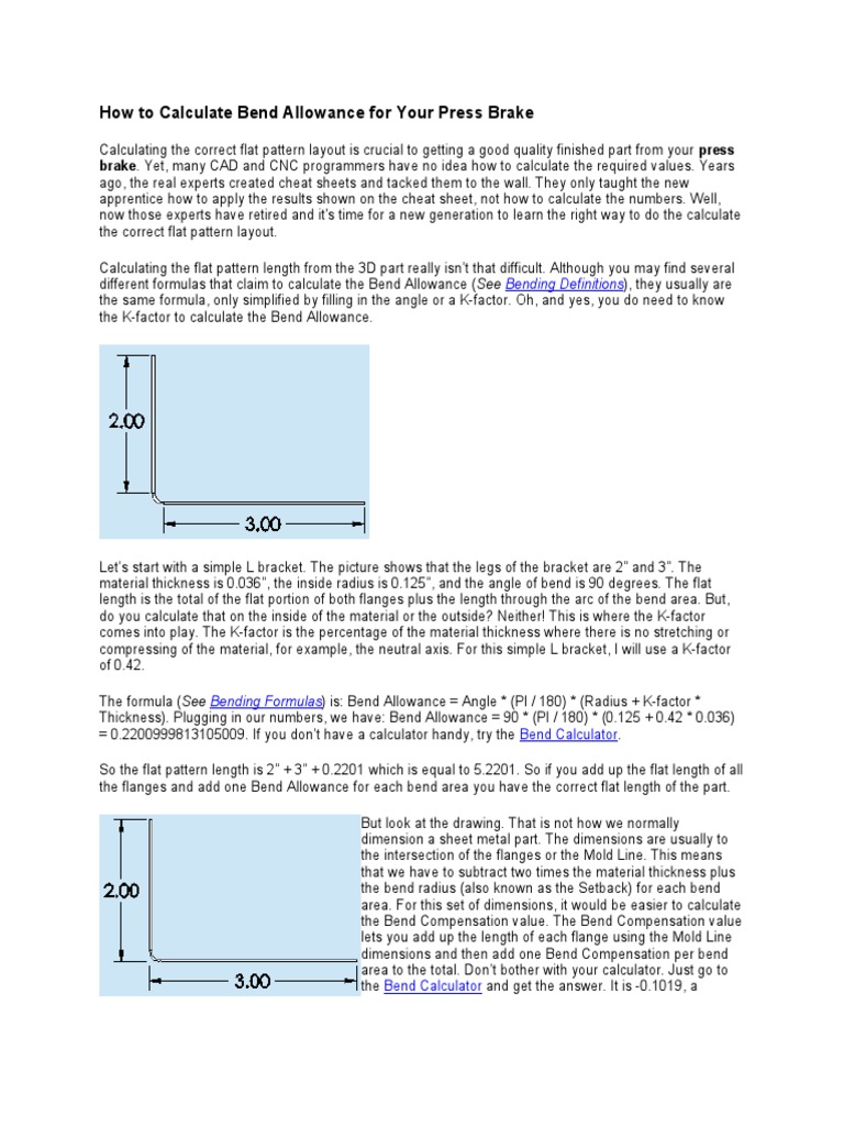 Bend Allowance | Download Free PDF | Mechanical Engineering